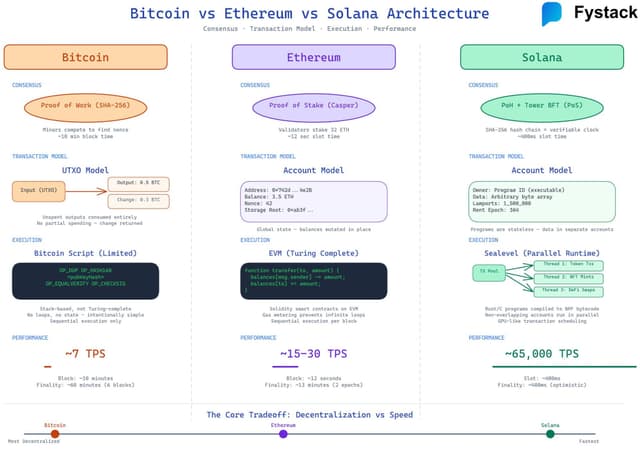 Bitcoin vs Ethereum vs Solana: Architecture Comparison for Developers ...
